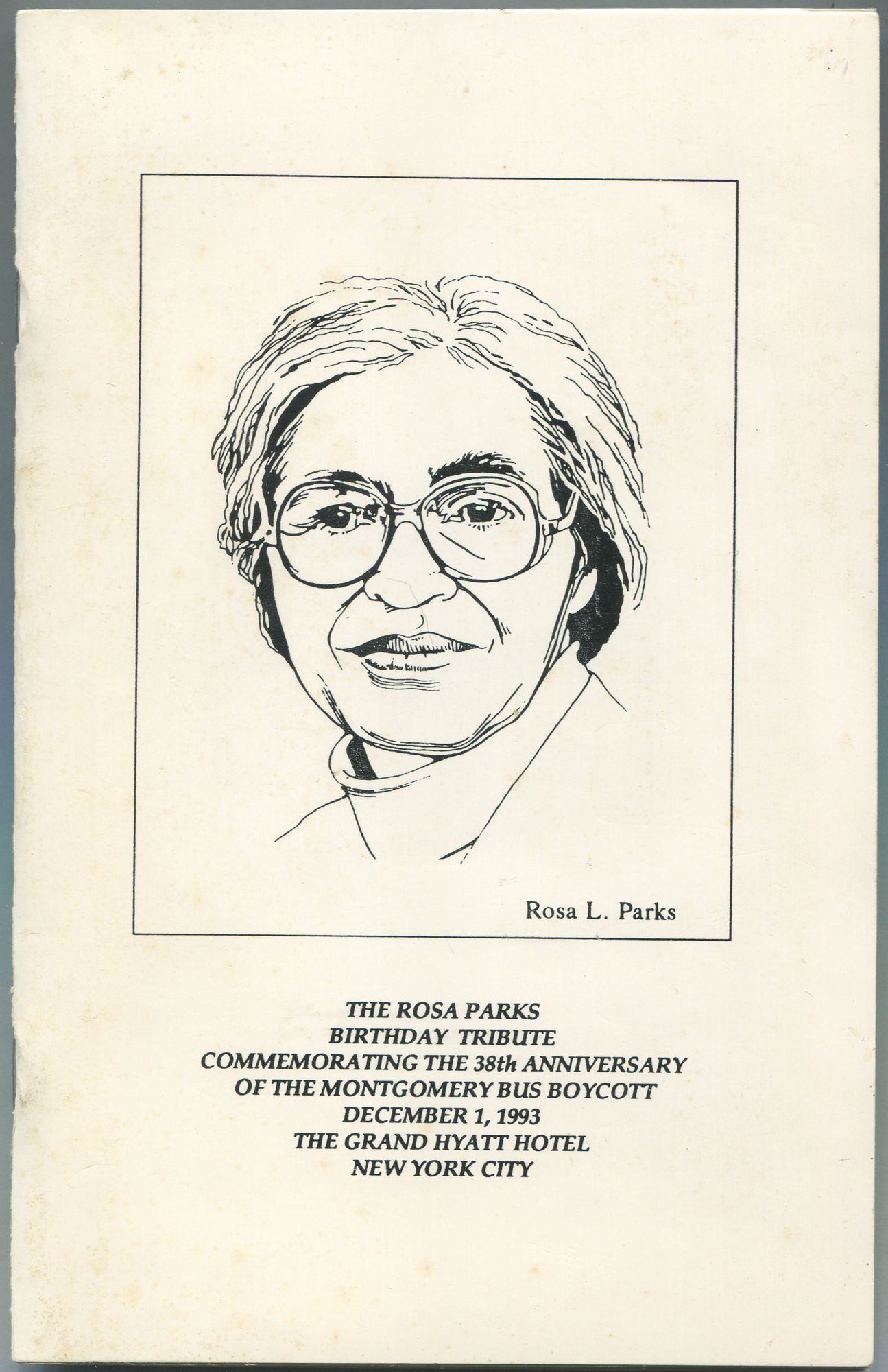 Cover Title : The Rosa Parks Birthday Tribute Commemorating the 38th ...