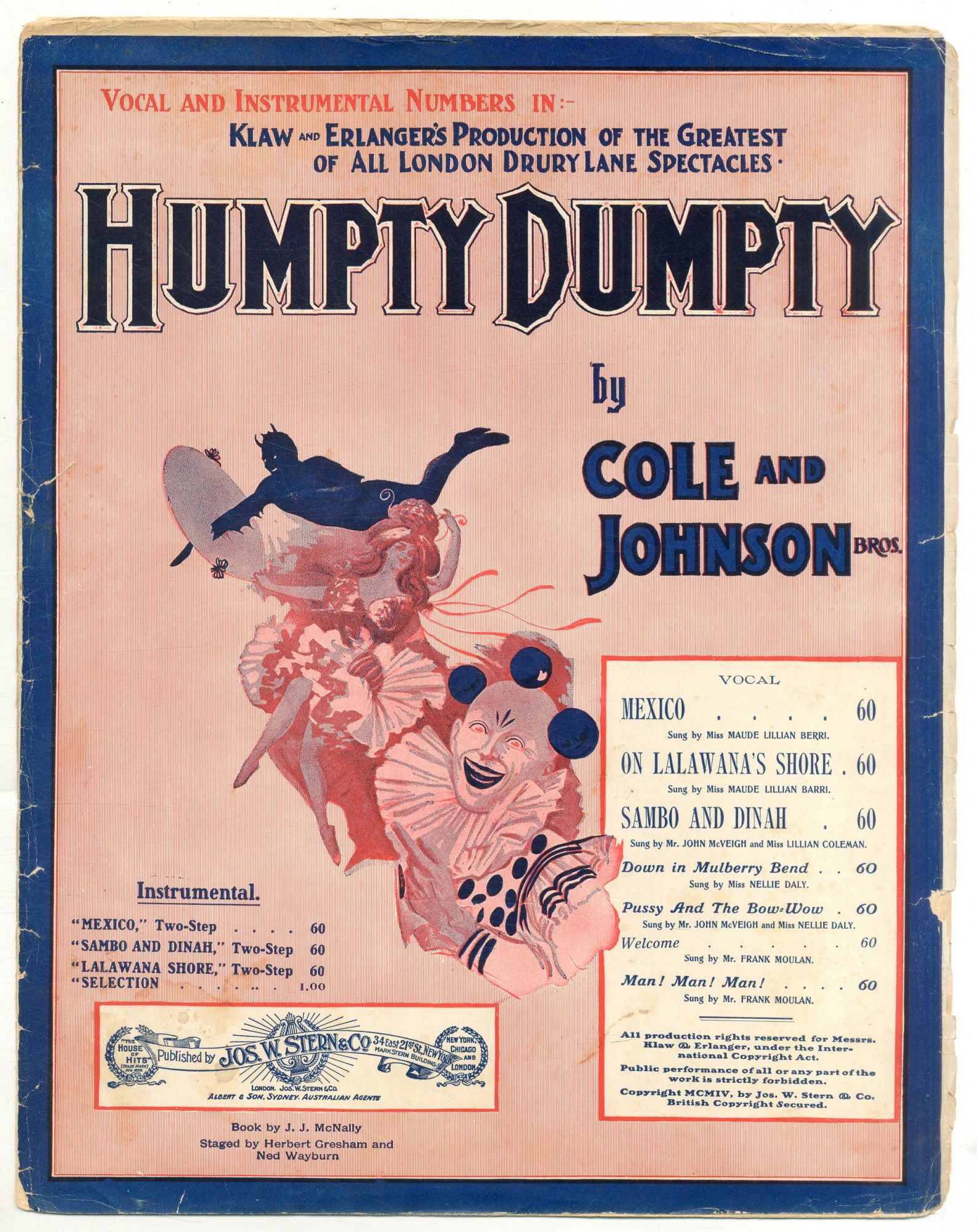 Sheet music : Mexico from Humpty Dumpty – Sung by Miss Maude Lillian ...